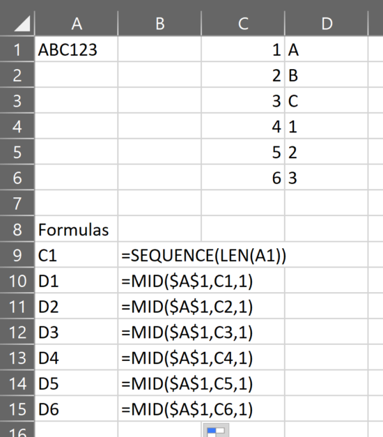Excel Lambda Characters Split An Alphanumeric String Into An Array Of Characters Flex Your Data