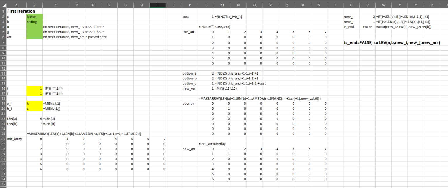 Calculate the Levenshtein Distance in Excel - flex your data